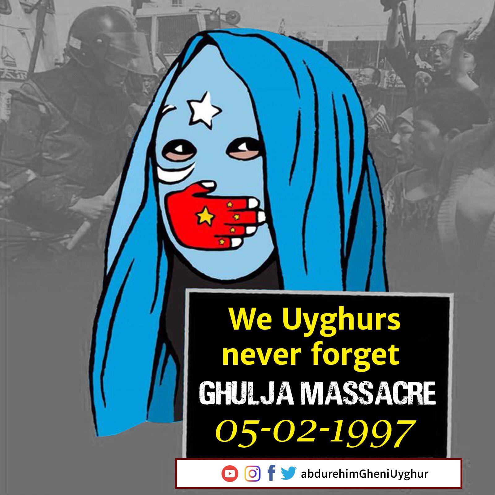 Commemorate 27th Ghulja Massacre – protest at Dam Square - Support Uyghurs